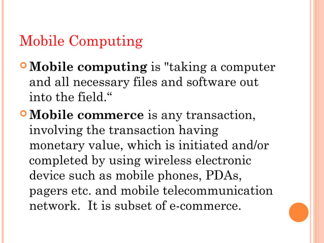Mobile and wireless computing | PPT