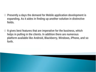 Importance of Mobile App Development for Your Business | PPT