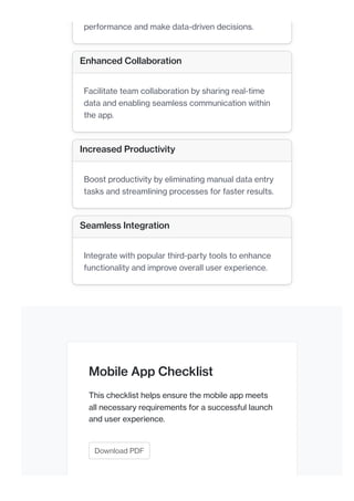 This checklist helps ensure the mobile app meets all necessary ...