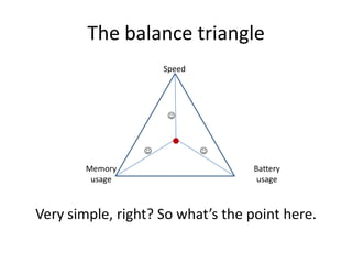 Mobile app design - the balance triangle | PPT