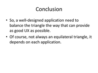 Mobile app design - the balance triangle | PPT