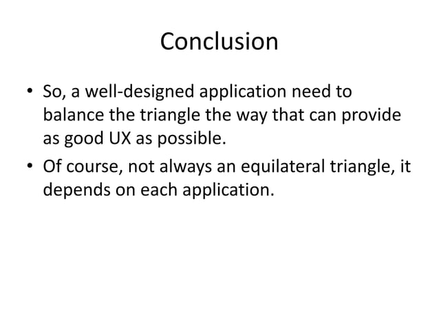 Mobile app design - the balance triangle | PPT