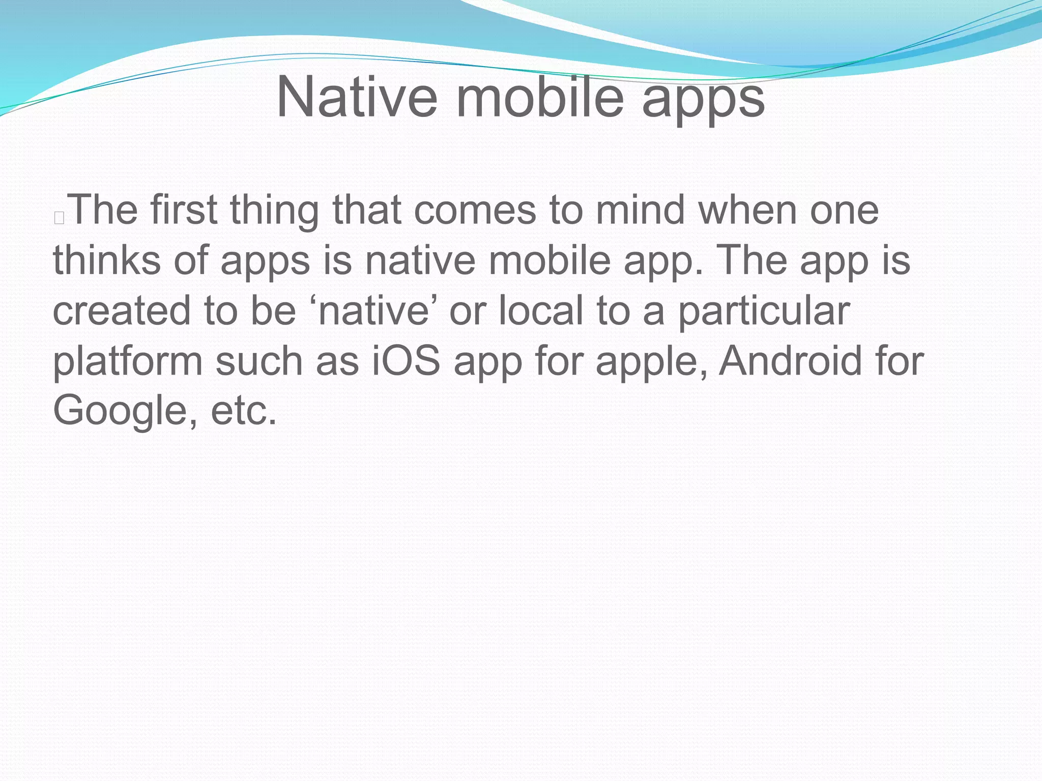 Mobile app development | PPT | Free Download