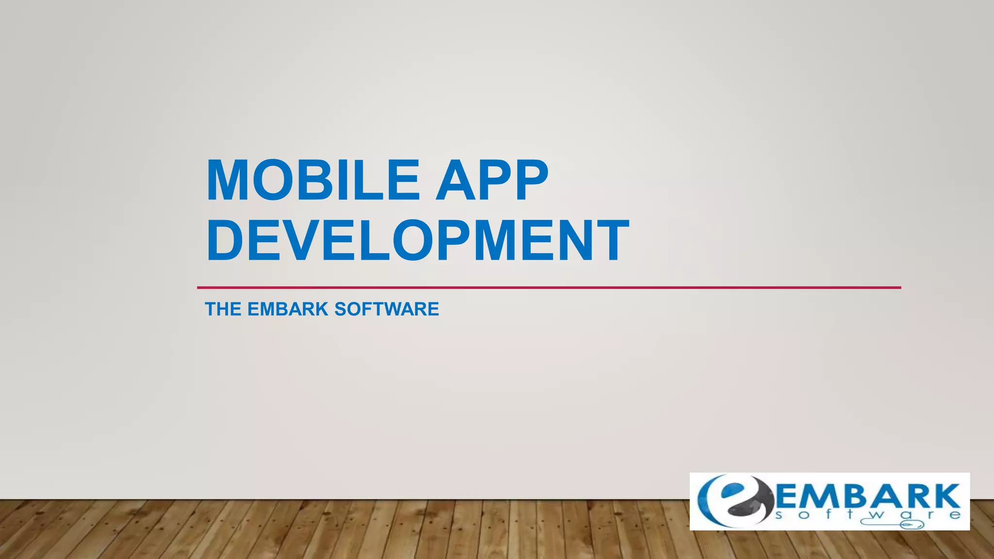 Mobile app development ppt | PPTX | Travel