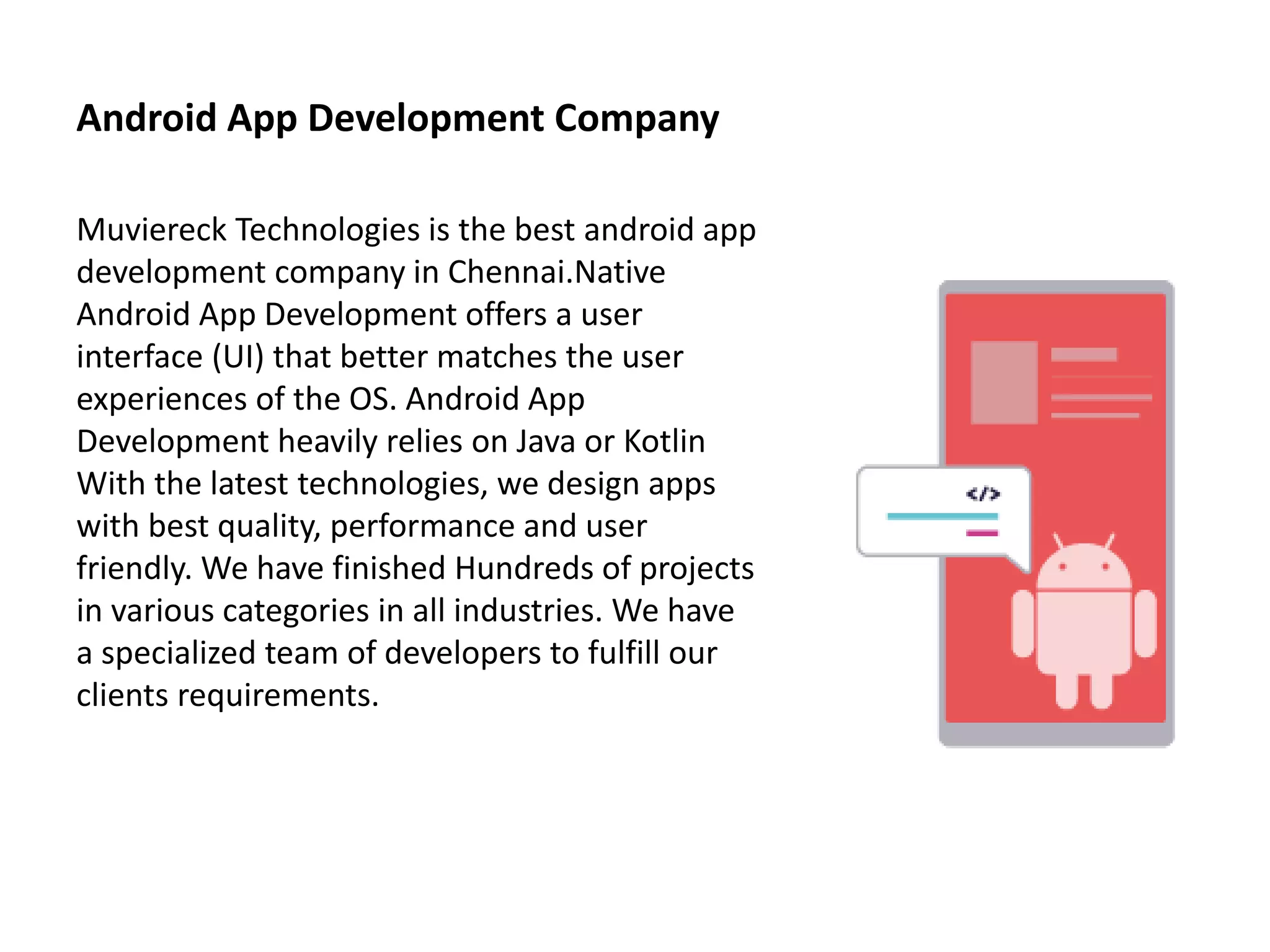 Mobile app development companies in chennai | PPTX