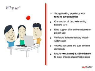 Mobile App Development Company | Redbytes | PPT