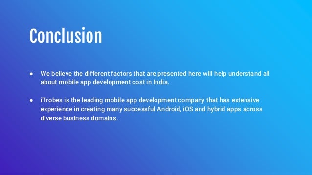 Mobile App Development Cost in India - iTrobes | PPTX