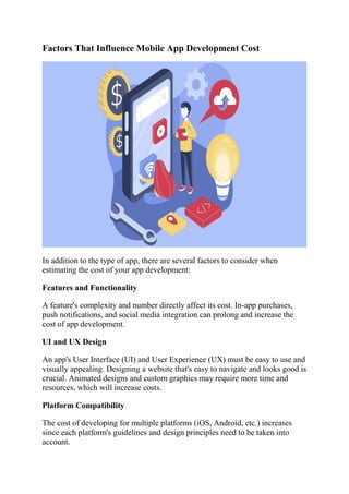 Mobile App Development Costs in 2023.docx | Web Development | Internet