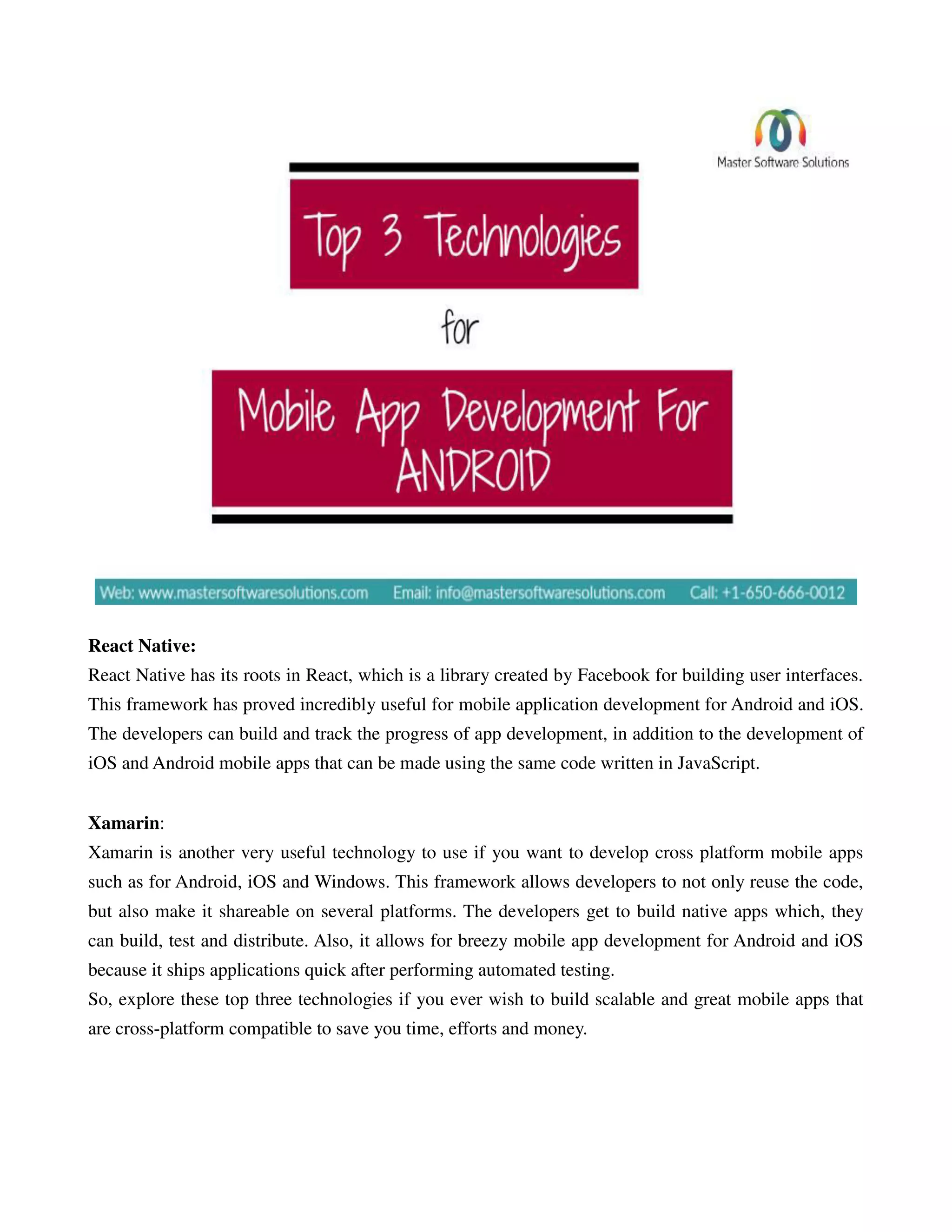 Mobile app development for android | PDF