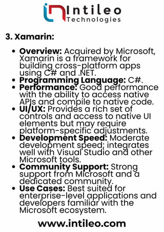 Mobile App Development Frameworks Flutter, React Native, Xamarin.pdf