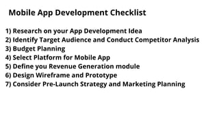 Mobile app development guide | PPT