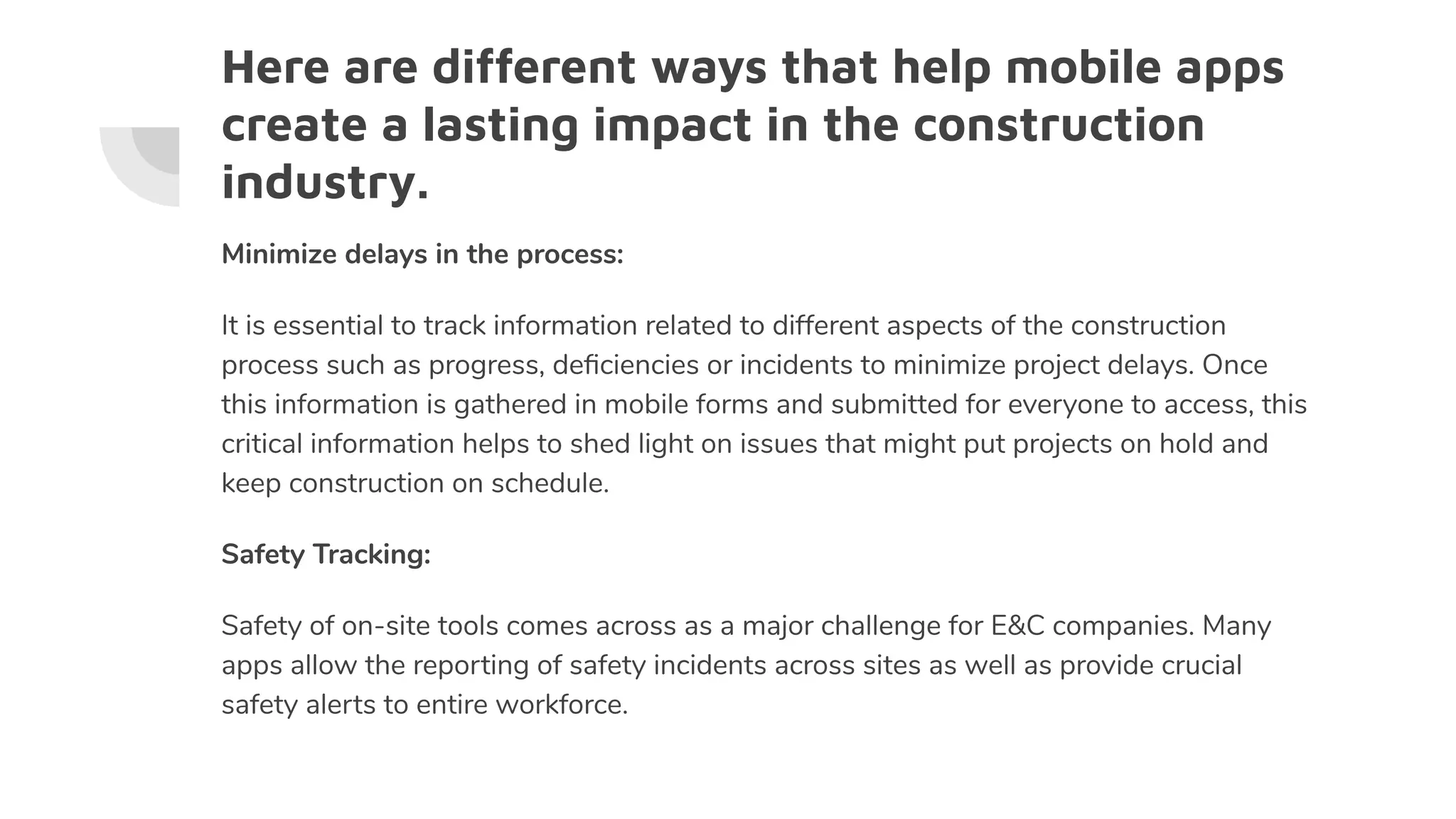 Mobile app development in construction industry | PDF