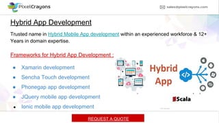 Mobile App Development Services @PixelCrayons | PPT