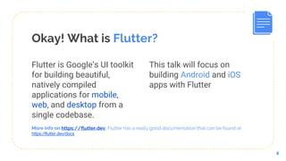 Mobile app development with Flutter: The Need for Speed! | PPT