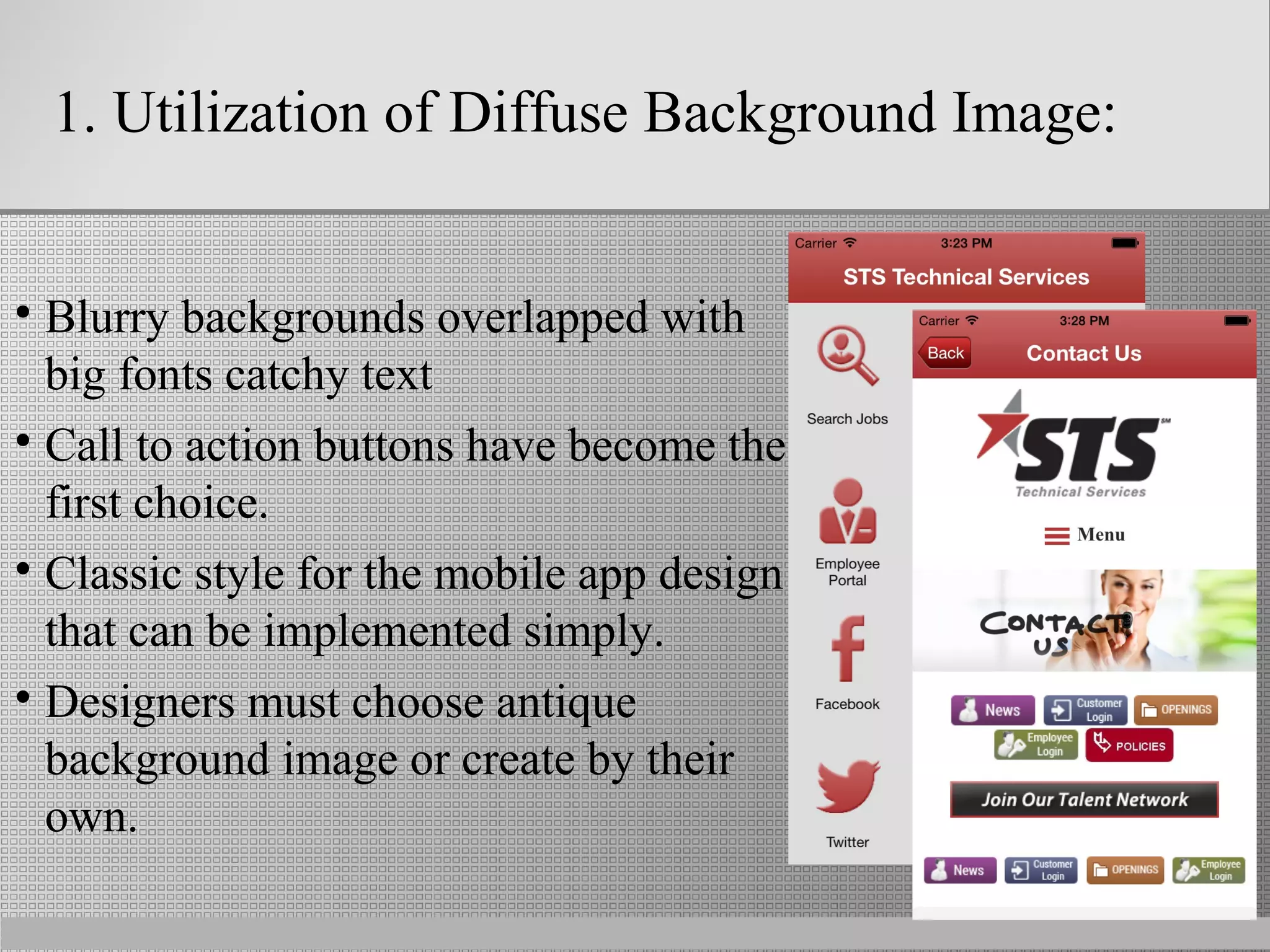 10 Desirable Mobile App Graphic Design trends for 2016 | PPT