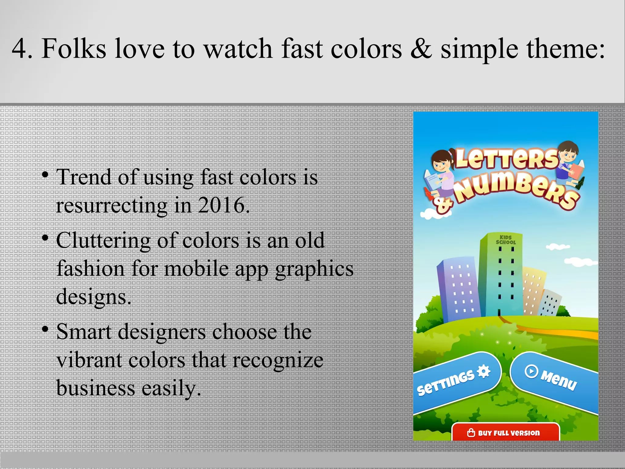 10 Desirable Mobile App Graphic Design trends for 2016 | PPT