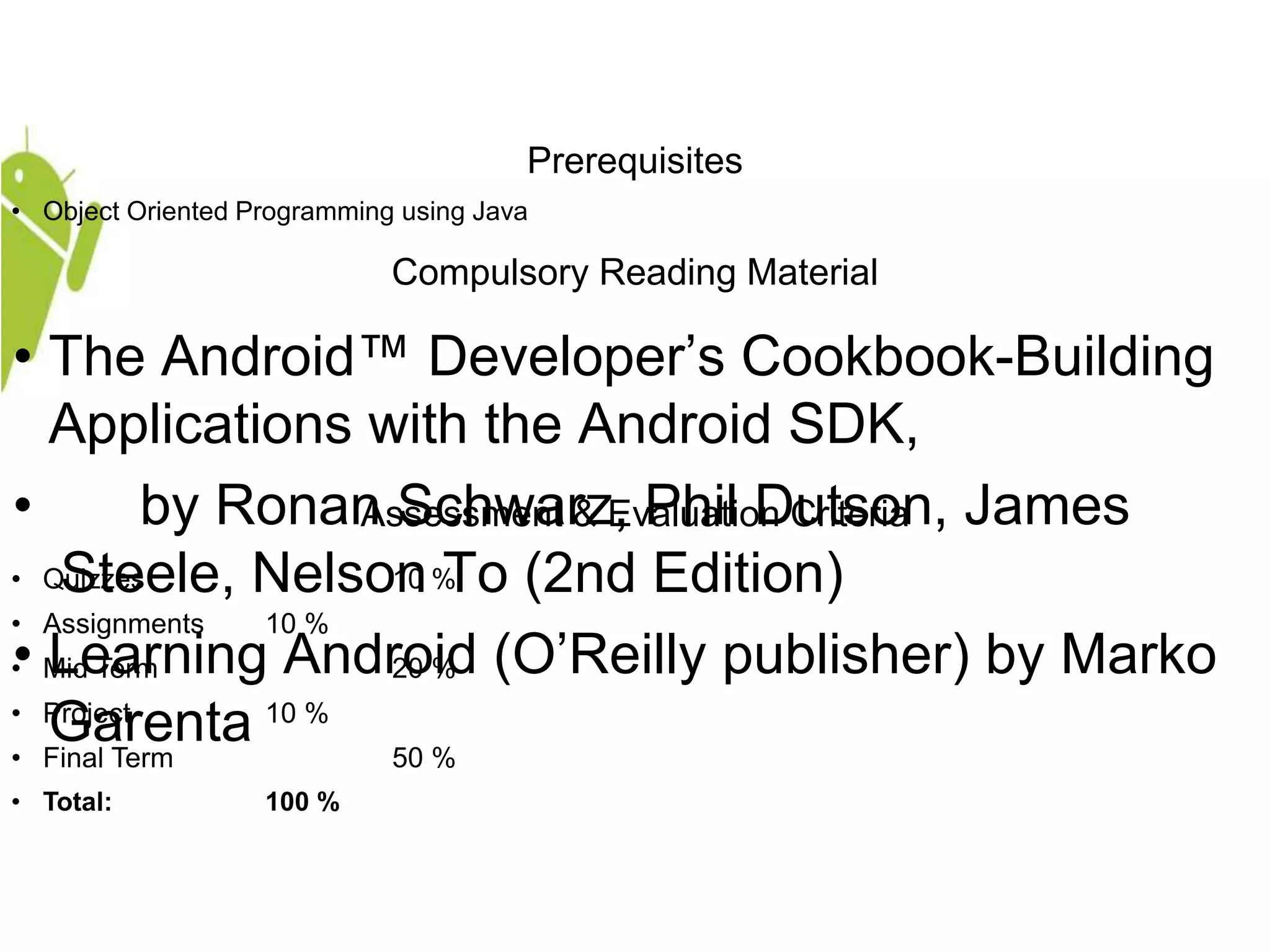 Mobile appliaction w android week 1 by osama | PPT