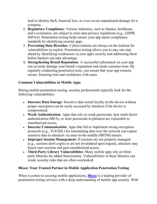 Mobile Application Penetration Testing: Ensuring the Security of Your ...
