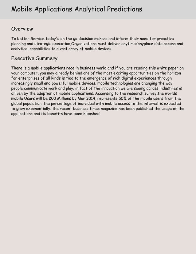 Mobile application analytics | PDF | Internet | Computing