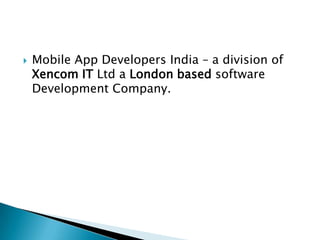 Mobile application design & development | PPTX