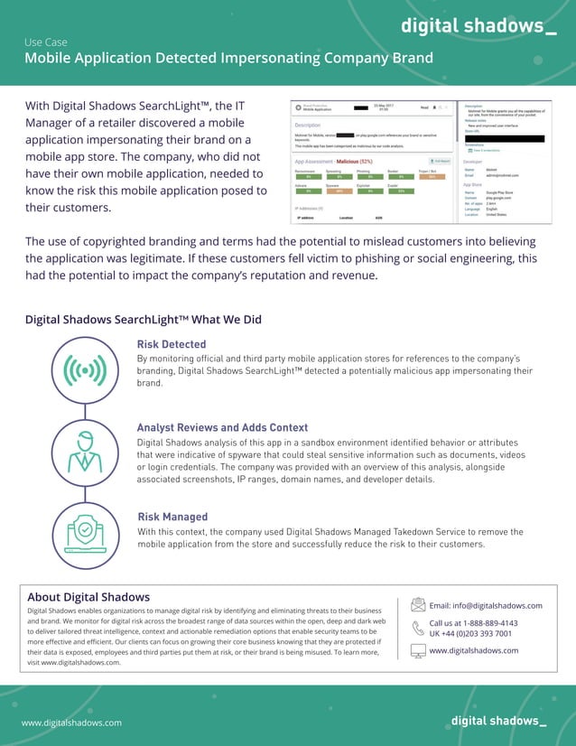 Mobile Application Detected Impersonating Company Brand | PDF