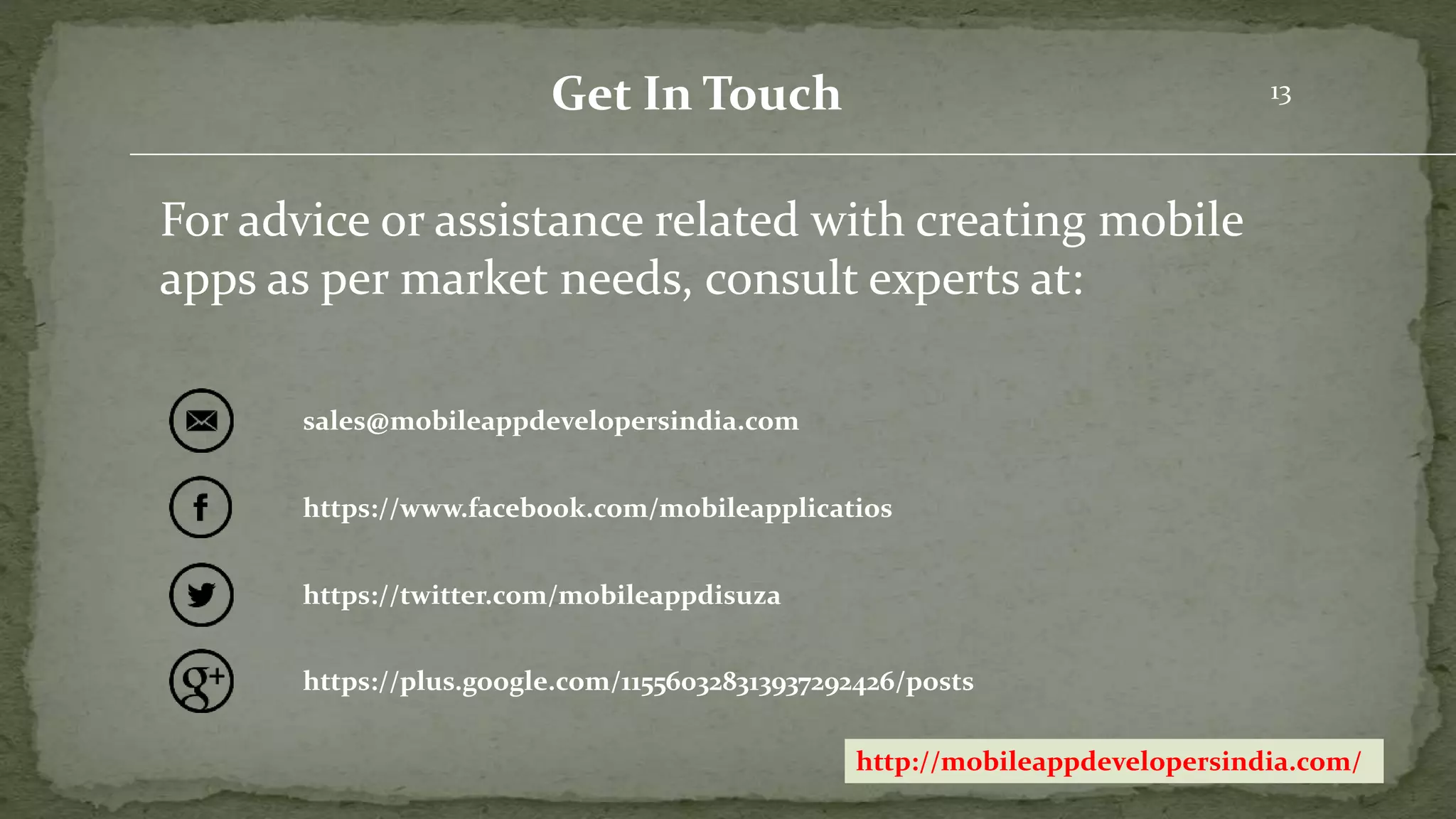 Mobile Application Development Mobileapplicationdevelopment Ppt