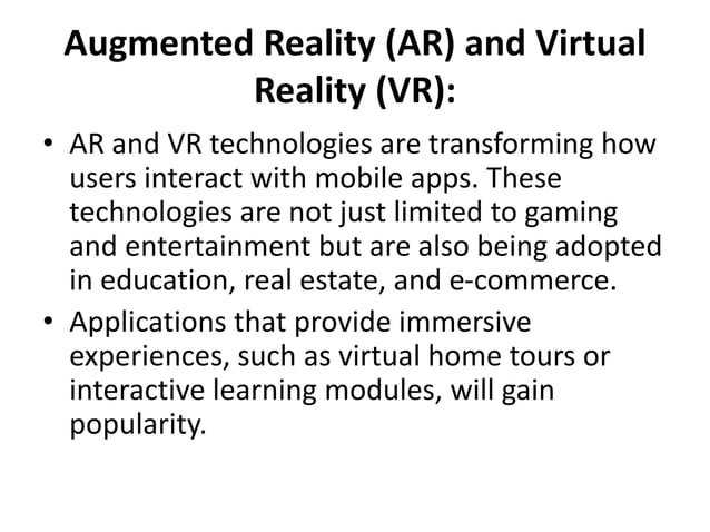 Mobile Application Development Trends 2024 Ppt