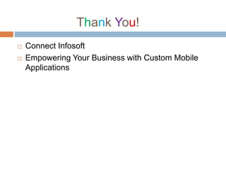 Mobile Application Development - Connect Infosoft | PPT