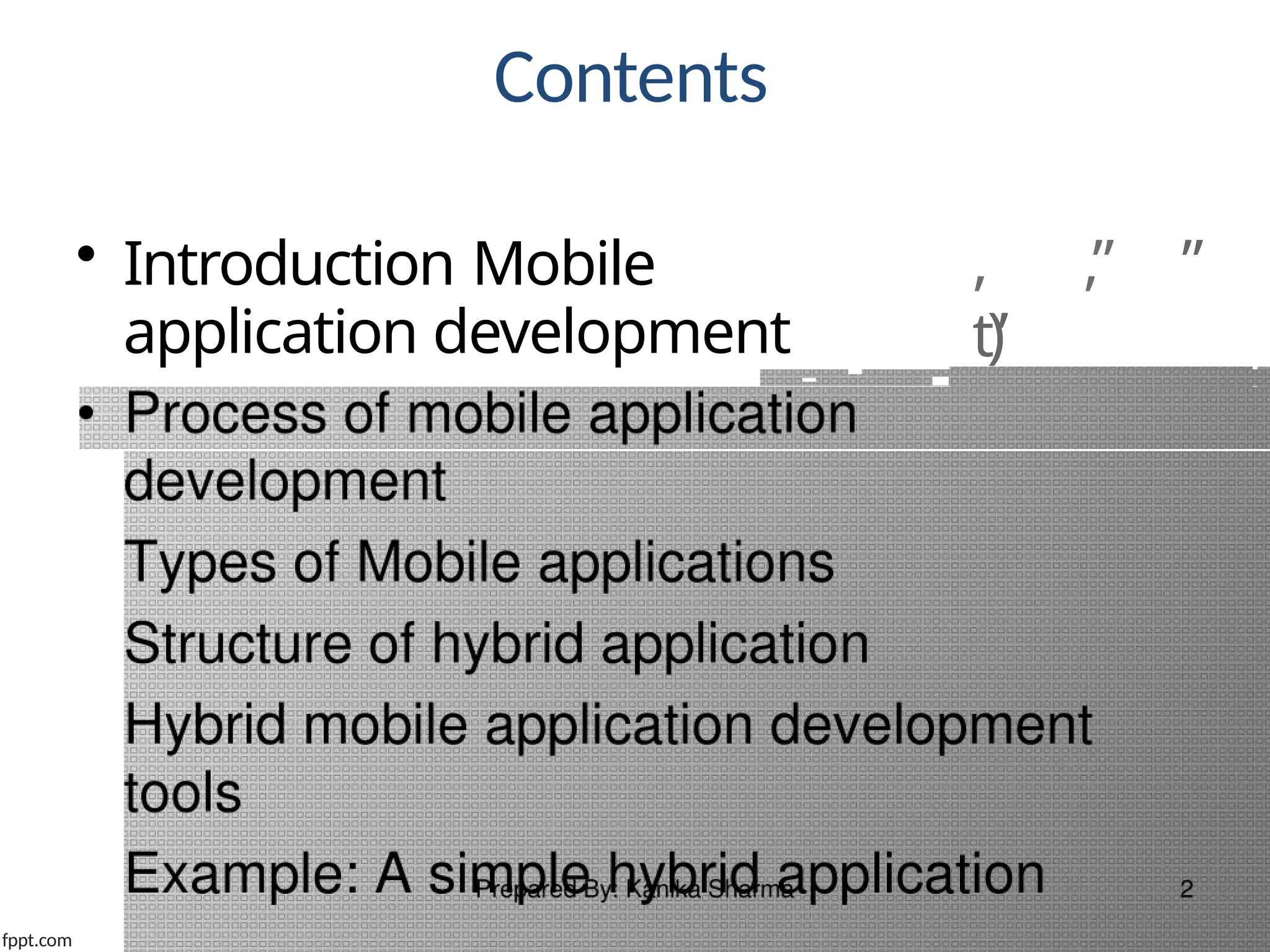 Mobile Application Development Conceptspptx Computer Software And Applications Computing