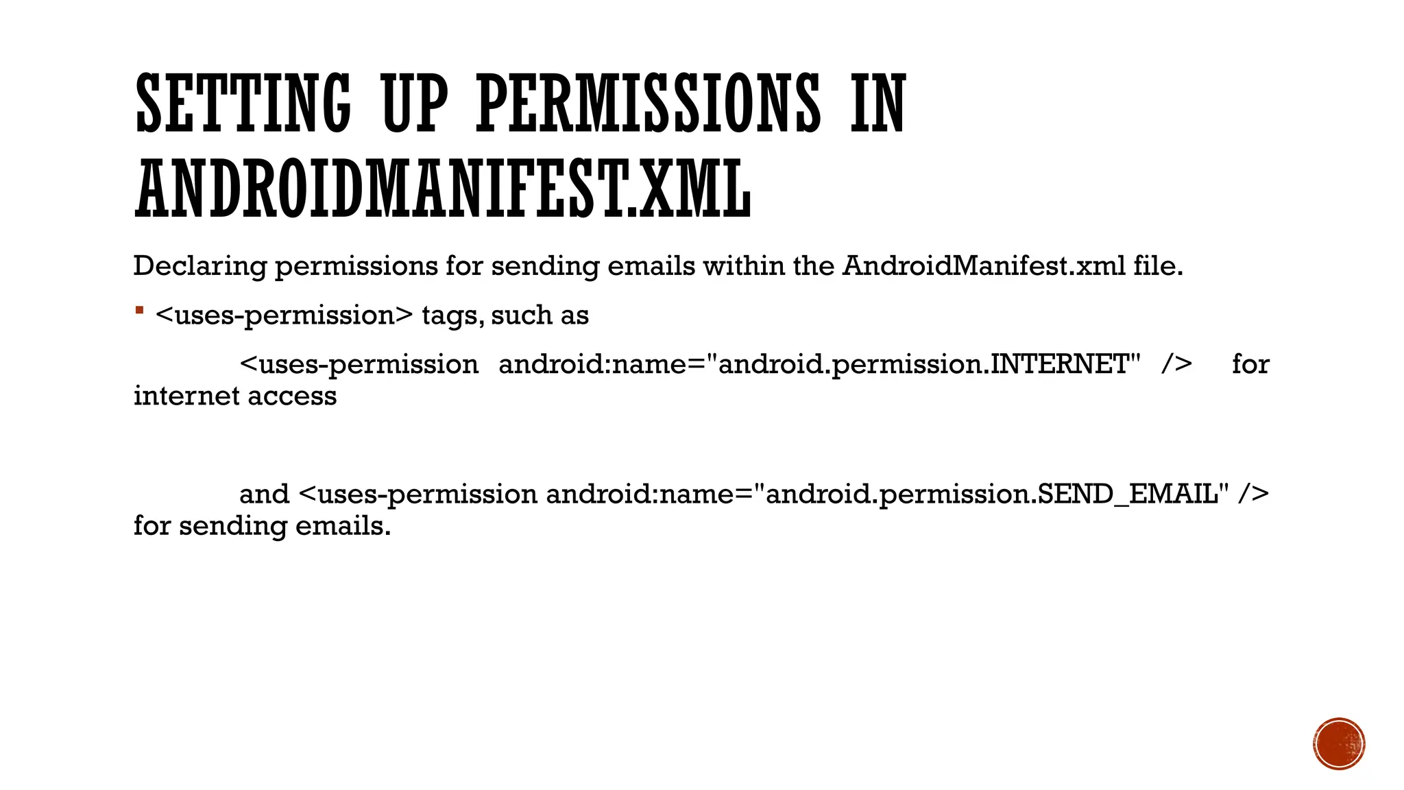 Mobile Application Development (Sending emails) | PPTX