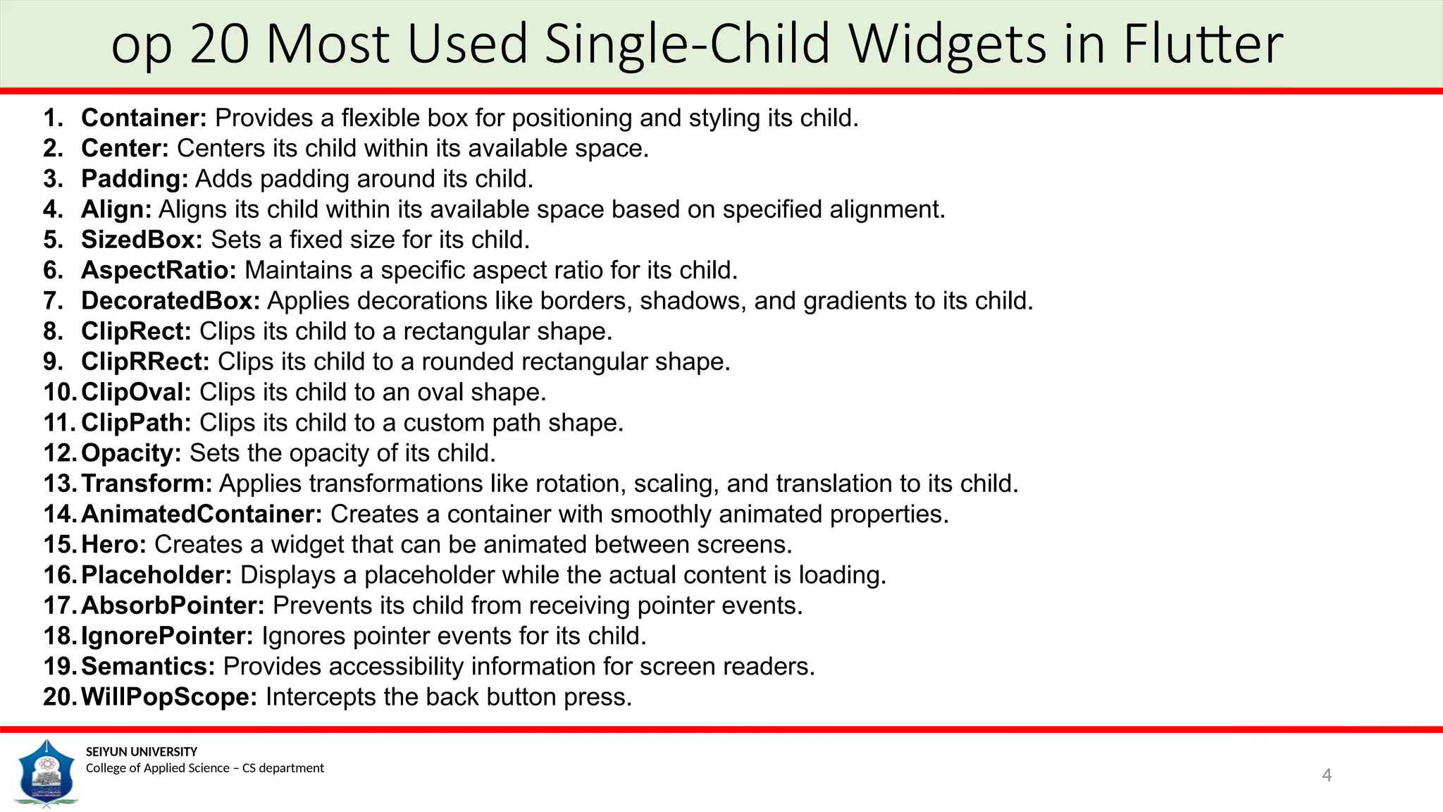 Mobile Applications Development Class 04 Layout 04 Ppt