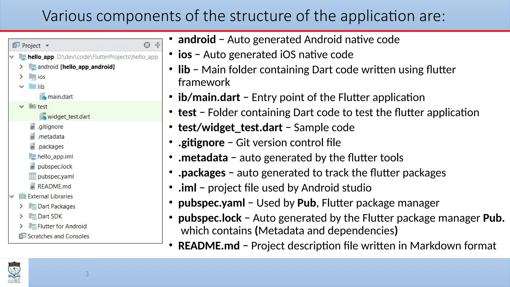 Mobile Applications Development class 03-starting with flutter | PPT
