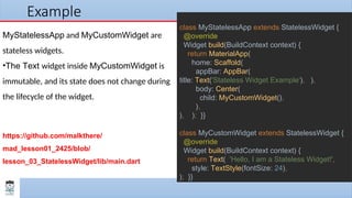 Mobile Applications Development class 03-starting with flutter | PPT