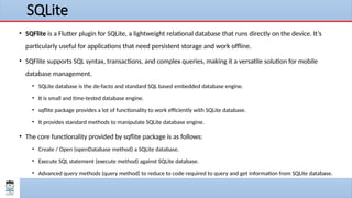 Mobile Application Development (local database) class-07 | PPT