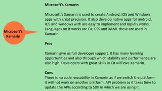 Mobile application development platform | PPTX