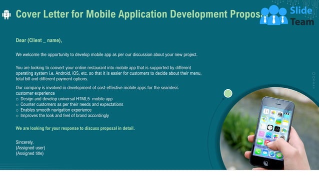 Mobile Application Development Proposal Powerpoint Presentation Slides