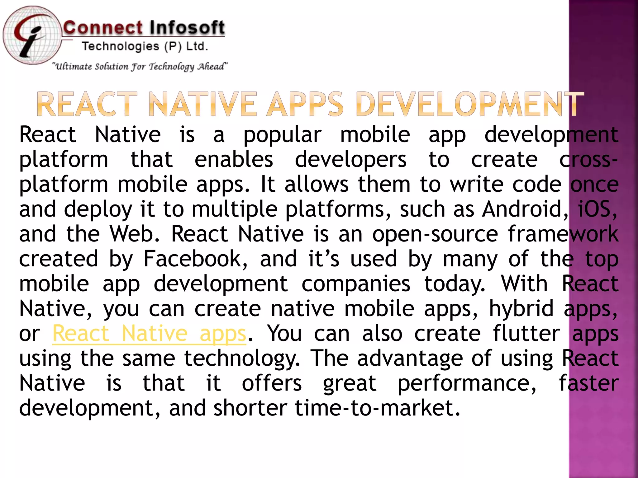Flutter Apps Development and Developer Team-Connect Infosoft | PPT Flutter Apps Development and Developer Team-Connect Infosoft | PPT