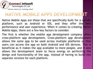 Flutter Apps Development and Developer Team-Connect Infosoft | PPT
