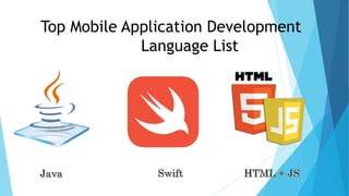 Mobile Application Development Using Java | PPT