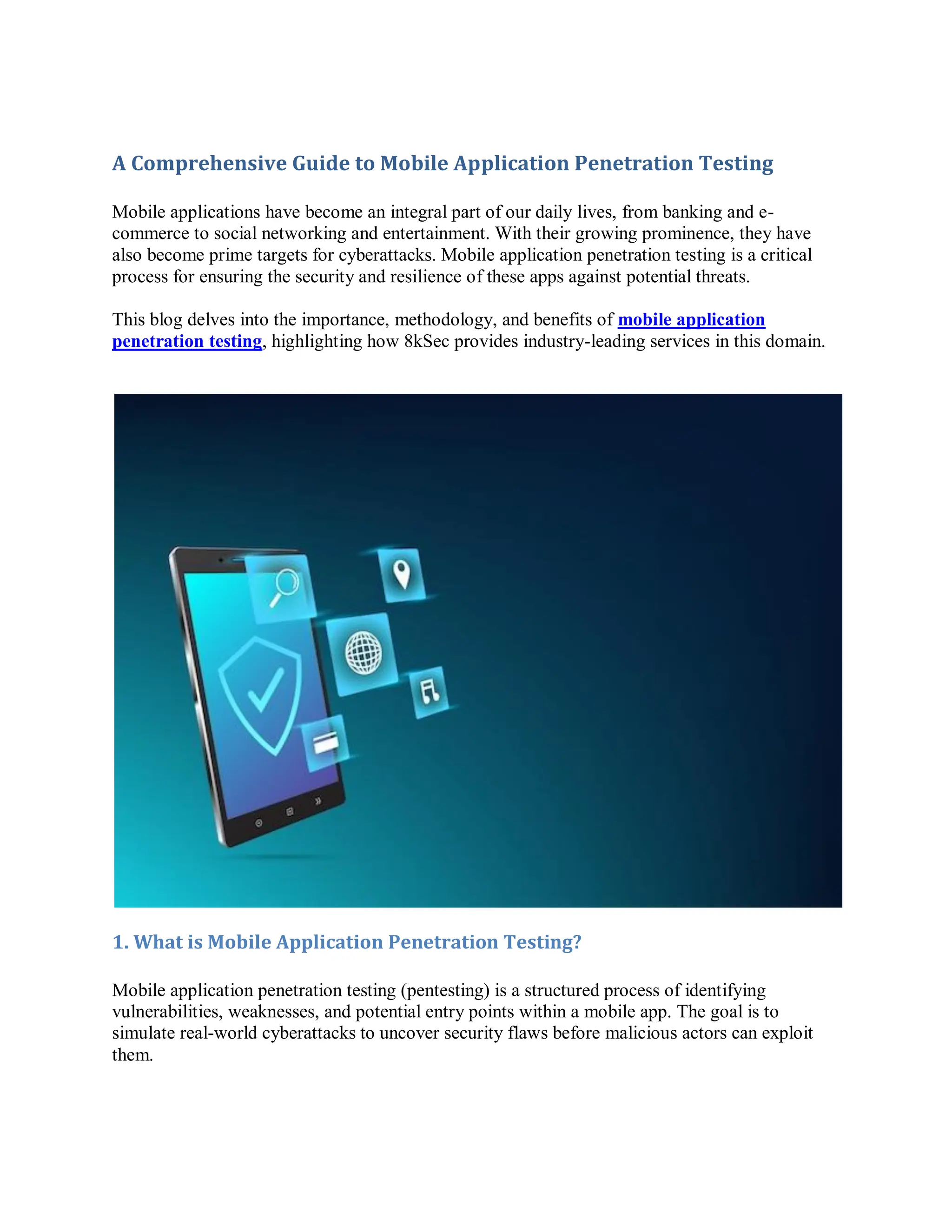 A Comprehensive Guide to Mobile Application Penetration Testing | PDF