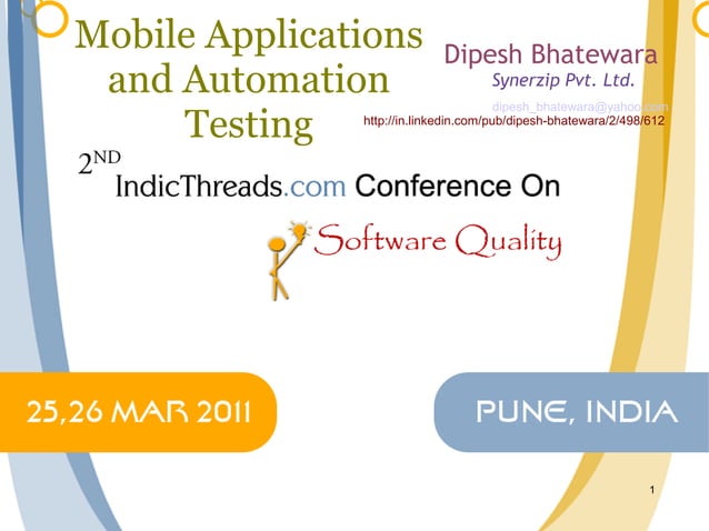 Mobile applications and automation testing | PPT