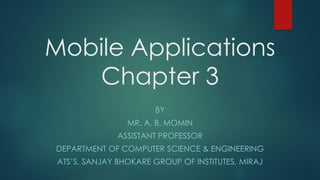 Mobile applications chapter 3 | PDF