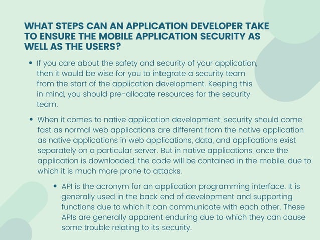 Tips of Mobile Application Security | PDF