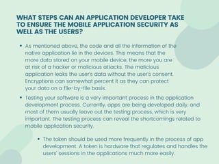 Tips of Mobile Application Security | PDF
