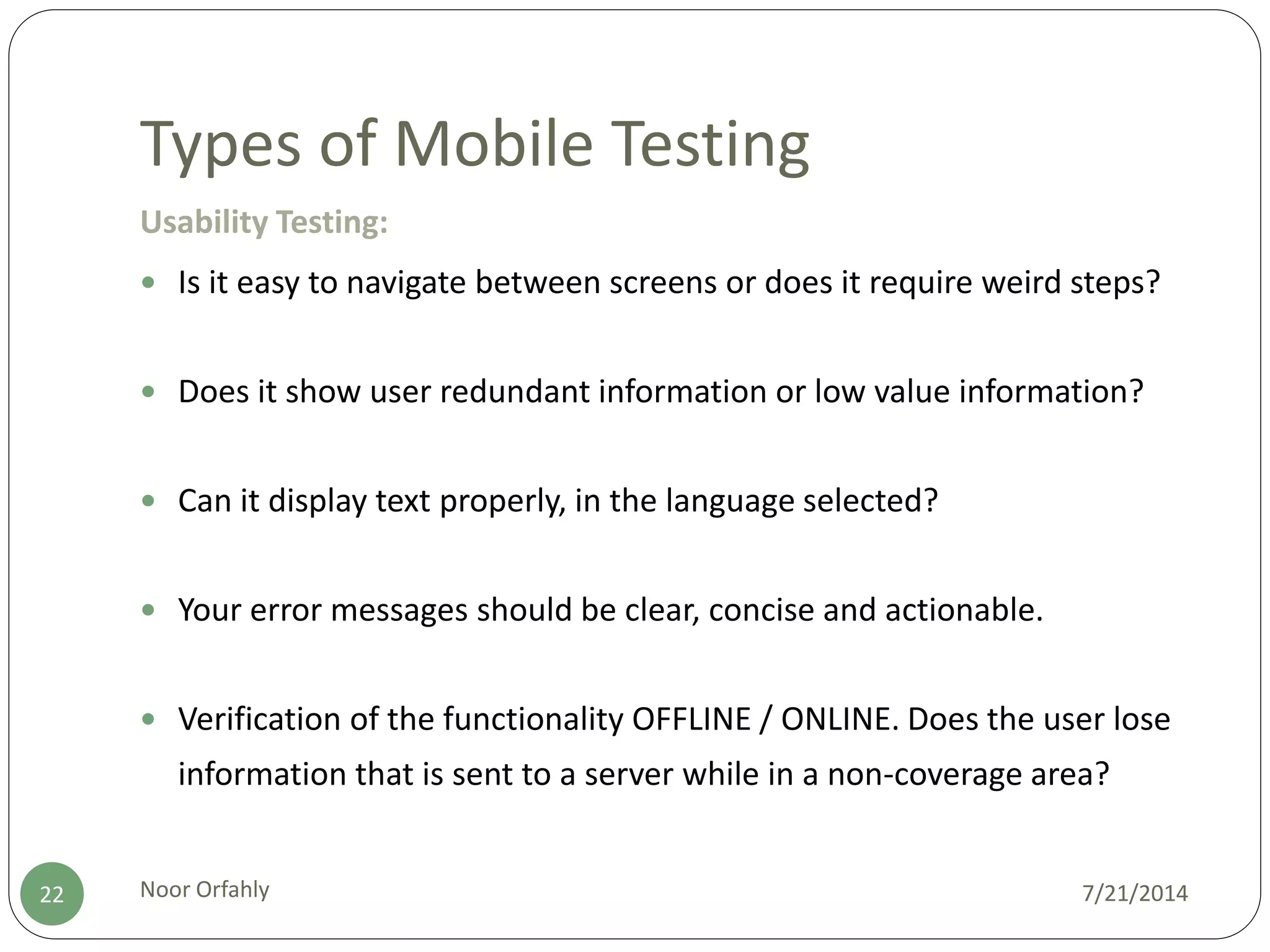 Mobile Application Testing Pptx Operating Systems Computer