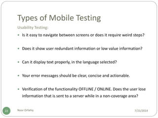 Mobile Application Testing | PPTX
