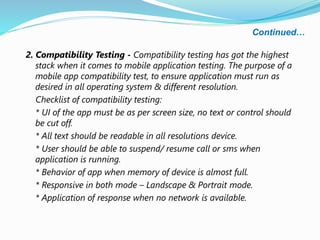 Basic Guide For Mobile Application Testing | PPTX