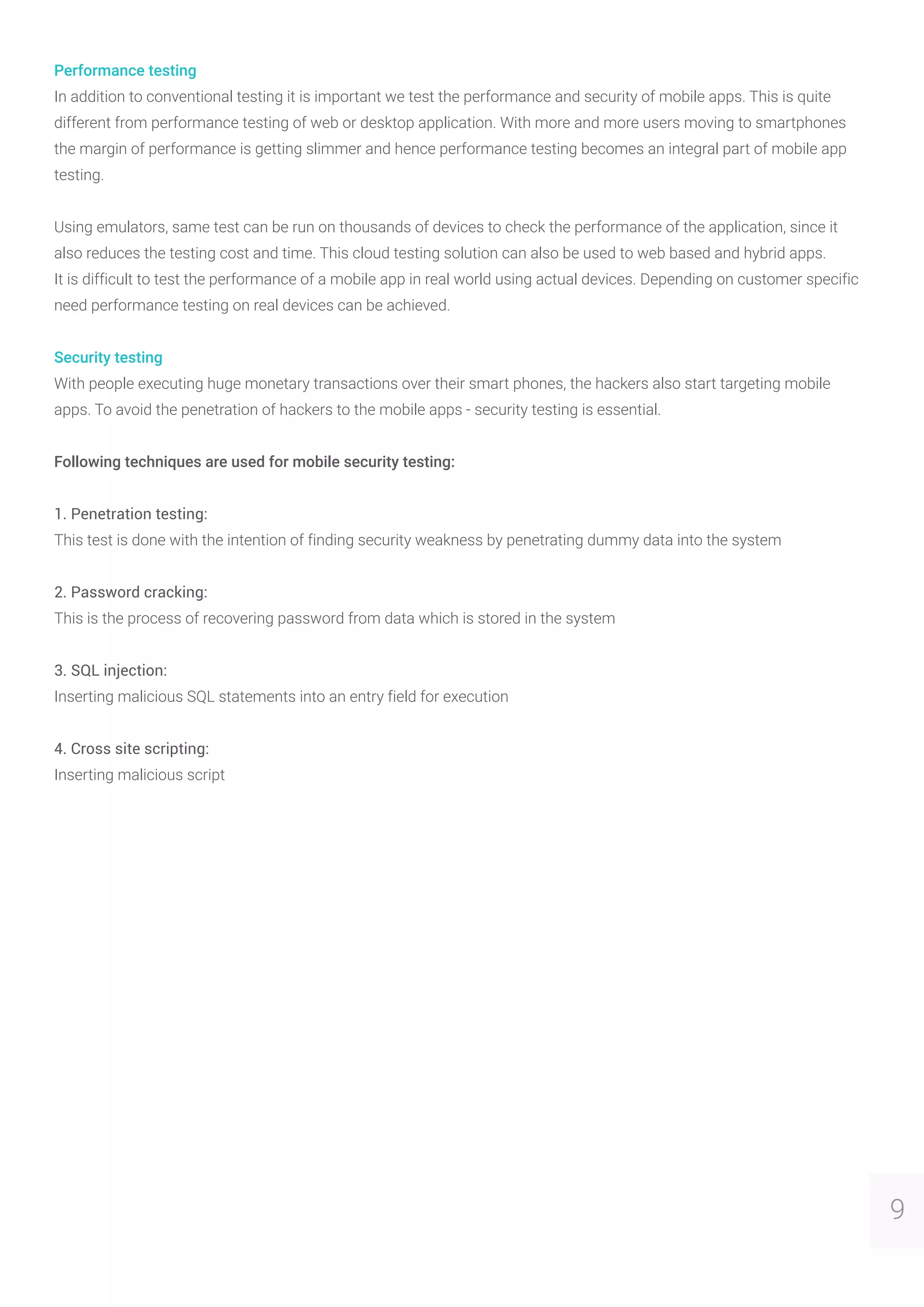 Mobile Application Testing - White Paper | PDF