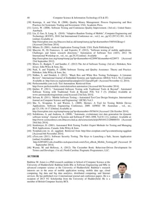 Mobile application testing matrix | PDF