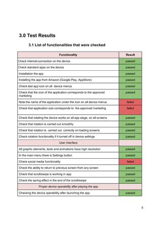 Mobile application testing report | PDF